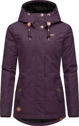 Ragwear Monade Veste dhiver chaude, courte, à capuche, pour femmes, tailles XS à 6XL, M