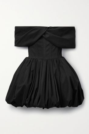 Brandon Maxwell Pippa Schulterfreies Minikleid Aus Popeline Aus Einer Baumwollmischung - Schwarz