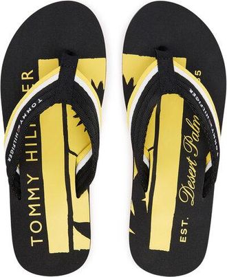 Tommy Hilfiger Zehentrenner Patch Hilfiger Beach Sandal FM0FM05903 Schwarz