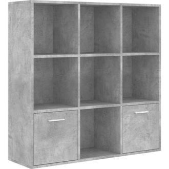 vidaXL B&uuml;cherregal Betongrau 98x30x98 cm Holzwerkstoff - Vidaxl