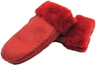 Insun Moufles pour Hommes &Eacute;paisses Tricot&eacute;s Moufles Doublure en Laine Vin Rouge Large