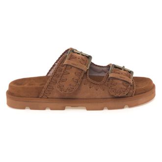Mou Sw631000A Double-Strap Slide - - Shoes - Damen - Braun - 36 EU
