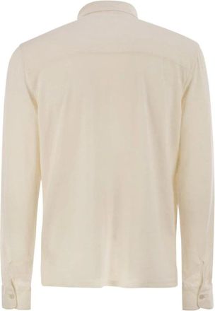 Majestic Filatures Homme, Chemises, Beige, Taille: XL Long Sleeve Button-Up Shirt