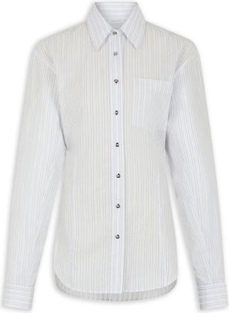 Paco Rabanne Femme, Blouses et Chemises, Bleu, Taille: 36 FR Striped Poplin Shirt