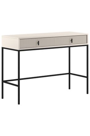 Boxxx Konsolentisch Maggiore, Kaschmir, Metall, 2 Schubladen, rechteckig, eckig, 104.2x77x50 cm, Wohnzimmer, Wohnzimmertische, Konsolentische