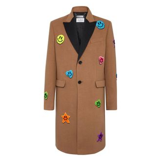 Philipp Plein Langer Mantel - - Coats - Herren - Beige - 3XL