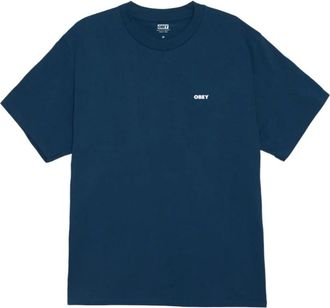 Obey Homme, Tops, Bleu, Taille: L T-Chemises