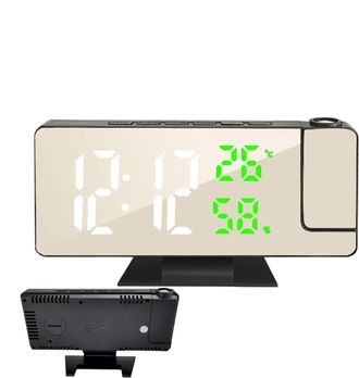 Generico Projektionswecker - Deckenprojektoruhr, digitaler Wecker | Wecker mit gro&szlig;em LED-Display, Digitaluhr mit USB-Ladeanschluss, digitale Uhrprojektion