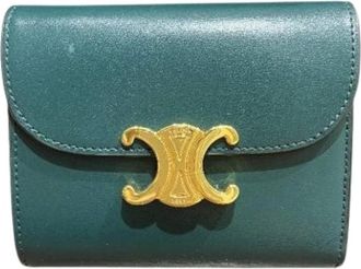 Celine Portefeuille Pre-owned (tri-fold) - Femme - Pre-owned - Vert - Taille: ONE Size