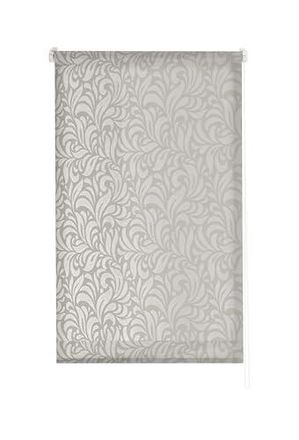 Estoralis | MYRCELLA | Modernes Design-Rollo ohne Werkzeug | Lichtdurchlässig Stoff | Farbe - Grau | 120 x 150 cm (Breite/Höhe) Stoffgröße 117 x 150 cm | Rollos