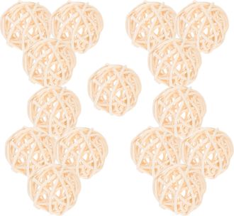 Valiclud Gatuida 15 Nat&uuml;rliche Rattankugeln 3cm Beige Dekorative Aromatherapie Weidenkugeln f&uuml;r Vasenf&uuml;ller Selbstgemacht Bastelarbeiten und Raumduft