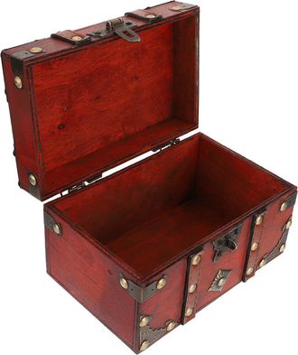 PartyKindom Schreibtischbox Aus Holz Mit Deckel Aufbewahrungsbox Für Kleinigkeiten Kleinigkeitenbox Für Schreibtisch Und Haushalt Vintage-Design Robust Und Bruchf