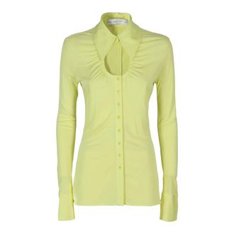 Proenza Schouler Button-Up Jersey Top - - Blouses & Shirts - Damen - Gr&uuml;n - 2XS