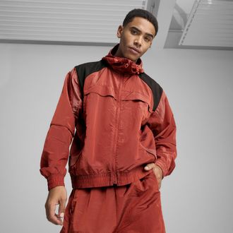 Puma Veste en tissu ripstop Mostroverse Unisexe, V&ecirc;tements, Rouge, M