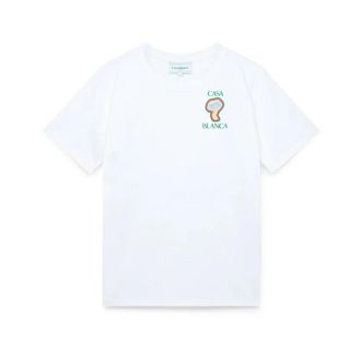 Casablanca Regenbogen Pilz T-Shirt - - Tops - Herren - Wei&szlig; - M