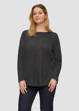 s.Oliver Langarmshirt T-Shirt Langarm-Shirt mit Metallic-Garn-Effekt