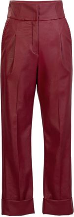 Silvia Tcherassi pantalon Moad &agrave; ourlet retrouss&eacute; - Rouge