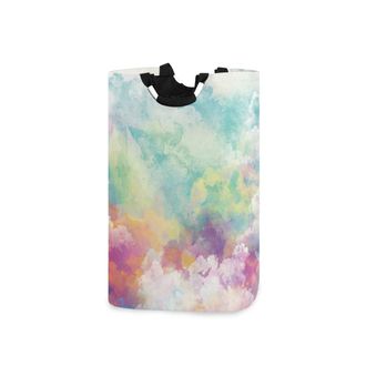 BEUSS Himmel Wolken Bunte Kunst W&auml;schekorb Faltbarer W&auml;schek&ouml;rbe W&auml;schesack Gro&szlig;er W&auml;schesammler Sortierer f&uuml;r Kinderzimmer Schmutzw&auml;sche Badzimmer