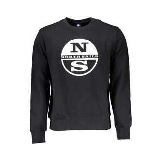 North Sails Schwarzer Baumwollpullover mit Print-Logo - - Sweatshirts & Hoodies - Herren - Schwarzk - XL