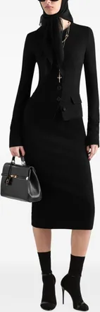 Dolce & Gabbana Wool Single-Breasted Blazer - Black