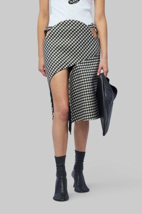 Jean Paul Gaultier Zip Opening Check Skirt