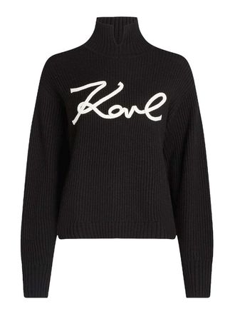 Karl Lagerfeld Pull Col Rond - Noir