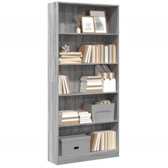vidaXL Bücherregal Grau Sonoma 80x24x176 cm Holzwerkstoff Vidaxl