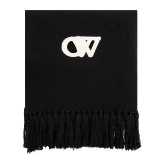 Off-white Wollschal - - Accessories - Damen - Schwarzk - ONE SIZE
