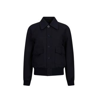 A.P.C. Blouson &agrave; col classique en coton et laine m&eacute;lang&eacute;s