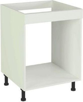 PEGANE Meuble bas de cuisine pour four coloris blanc - Hauteur 85 x Longueur 60 x profondeur 58 cm Pegane