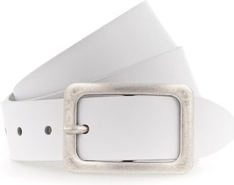 Vanzetti Damen G&uuml;rtel Leder Wei&szlig; 3,5 cm Dameng&uuml;rtel (105)