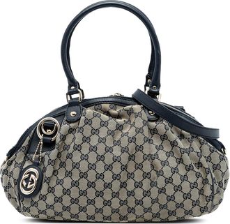 Gucci Hobo Bags - GG Canvas Sukey Satchel - Gr. unisize - in Braun - f&uuml;r Damen