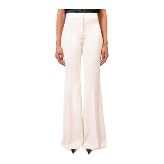 Doris S Elegante Schlaghose - - Trousers - Damen - Wei&szlig; - S
