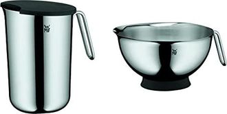WMF Function Bowls Rührschüssel 1,5l, mit Griff, Cromargan Edelstahl poliert & Function Bowls Rührschüssel 1,25l, Schüssel 20 cm, Cromargan Edelstahl poli