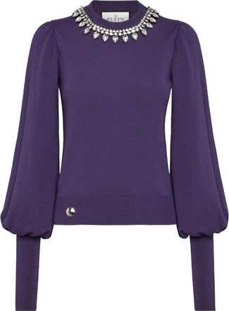 Philipp Plein Damen, Strickwaren, Lila, XSGr&ouml;&szlig;e
