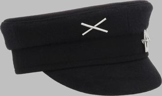 Ruslan Baginskiy KPC033PF26_WTSRBBLACK Wool Flat Cap - Black