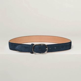 Reptiles House Vauren - Wildledergürtel 3,5 cm - Blau-Royal