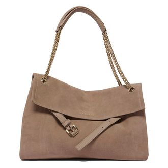 Orciani Sac Peach Midi en daim beige