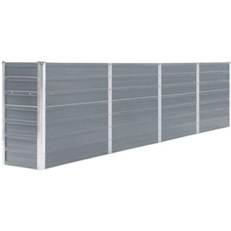 vidaXL Jardini&egrave;re 320x40x77 cm Acier galvanis&eacute; Gris