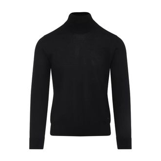 Brioni Homme, Pulls, Noir, Taille: L Pull de Luxe Noir Aw25