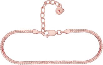 Cai Armband 925/- Sterling Silber ros&eacute; vergoldet zweireihige Venezianer Kette