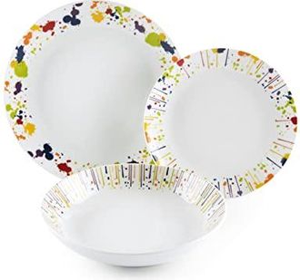 Excelsa Dripping Tellerservice, 18-teilig, Porzellan