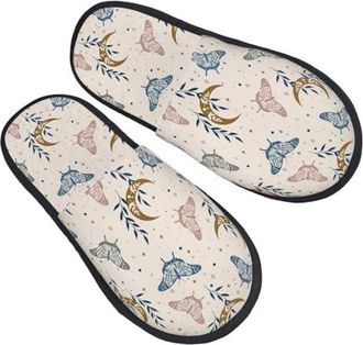 Generic Pantoufles Unisexes Éléments Spatiaux Étoiles Papillons Chaussons Adultes Automne Hiver Chaude Pantoufles, Pour Fête, Intérieur Extérieur, Femmes, L