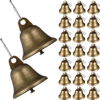 Angoily 40st&uuml;cke H&auml;ngeglocken aus Metall f&uuml;r Zuhause Dekorative Windspielglocken Vintage Stil Anh&auml;nger f&uuml;r T&uuml;rglocken Zierglocken Handgefertigt f&uuml;r Weihnachts
