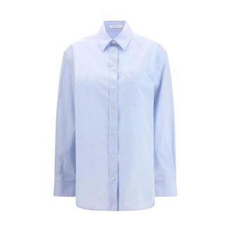 The Row Femme, Blouses et Chemises, Bleu, Taille: 36 FR Chemise en Coton L&eacute;ger