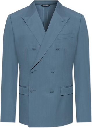Dolce & Gabbana Homme, Vestes, Bleu, Taille: M Wool Blazer