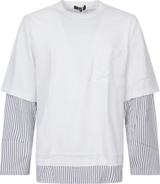 Comme Des Gar&ccedil;ons Homme, Tops, Blanc, Taille: M Chest Patch Pocket Crew Neck Short Sleeve