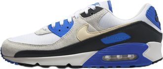 Nike Nike Herren Air Max 90 Premium Sneaker, Weiß, Khaki, Racer, Blau, Schwarz, 39 EU