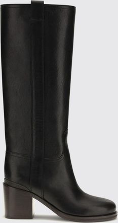 Brunello Cucinelli Kniehohe Stiefel aus glattem Kalbsleder mit mittlerem Absatz
