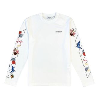 Off-white Homme, Sweatshirts et sweats &agrave; capuche, Blanc, Taille: XL T-shirt &agrave; manches longues